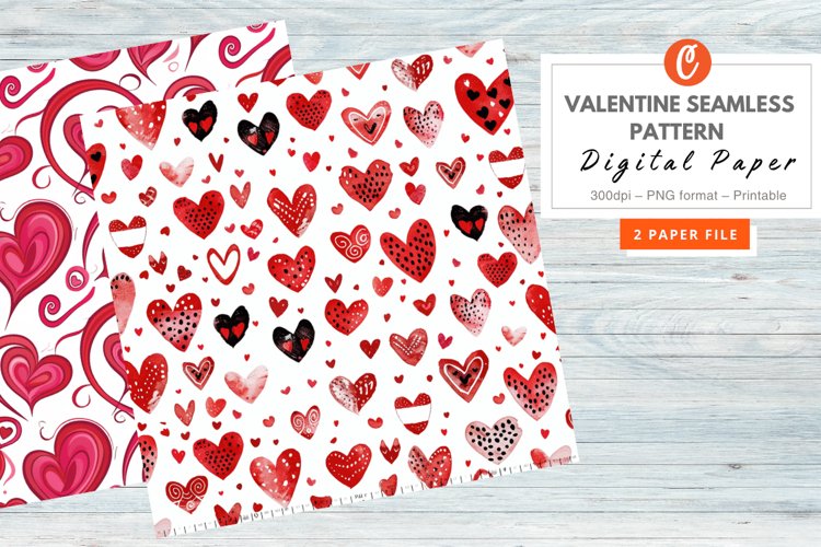 Valentine Seamless Pattern Digital Paper