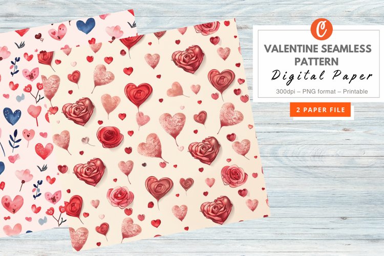 Valentine Seamless Pattern Digital Paper