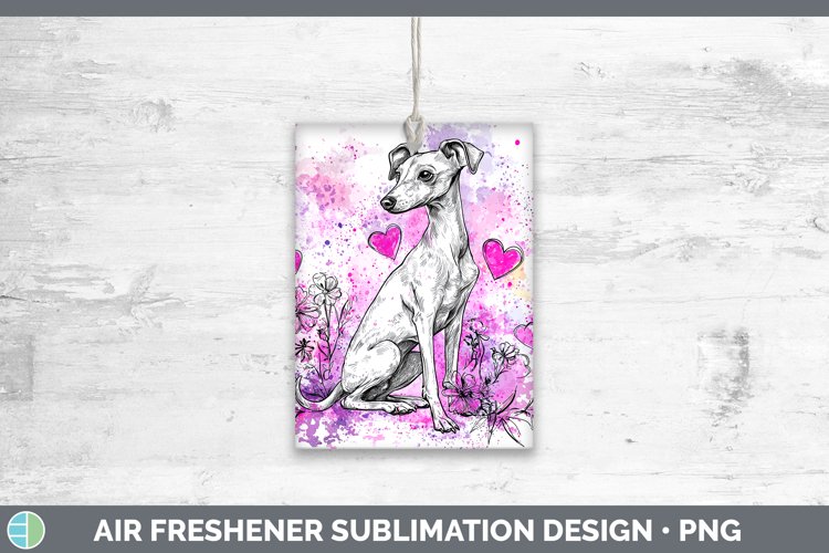 Valentine Splash Dogs Whippet Air Freshener Sublimation Car