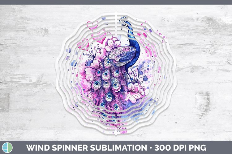 Valentine Splash Peacock Wind Spinner Sublimation Spinner De