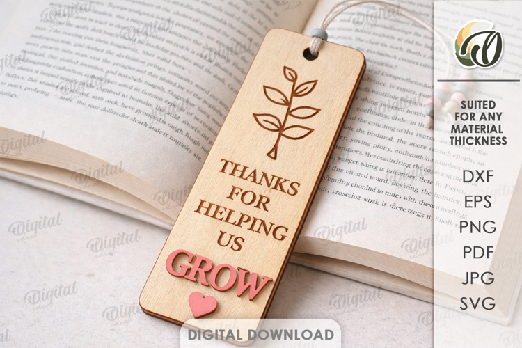 Valentine Teacher Appreciation Laser Cut. Bookmark SVG