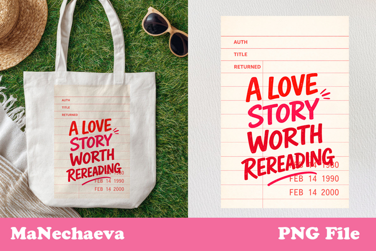 Retro Library Book Card Sublimation | Book Lover (6544610)