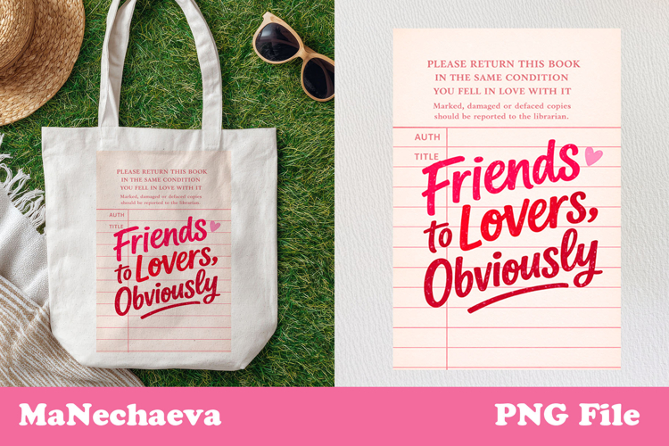 Retro Library Book Card Sublimation | Book Lover (6547475)