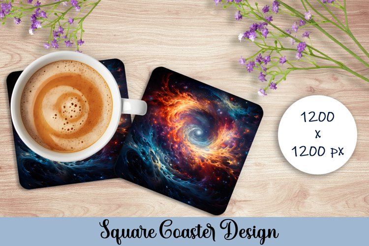 Space Square Coaster Sublimation. Abstract Coaster (2998104)