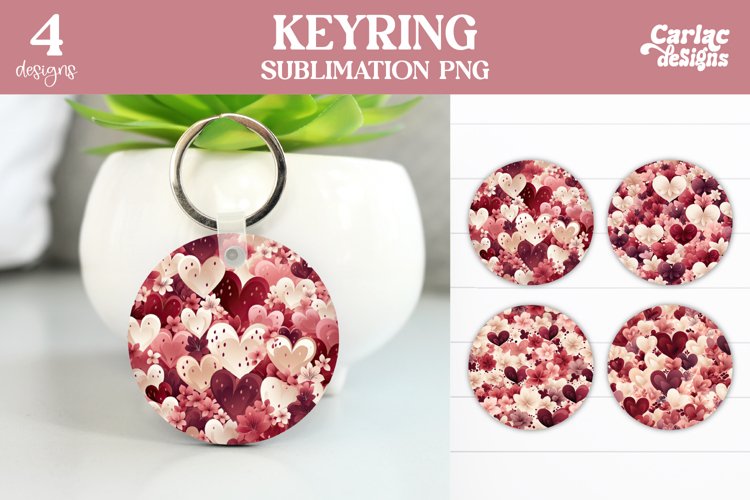 Valentines Keyring Sublimation | Valentines Keychains