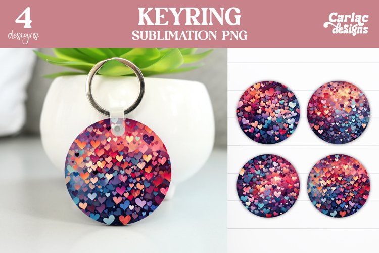 Valentines Keyring Sublimation | Valentines Keychains