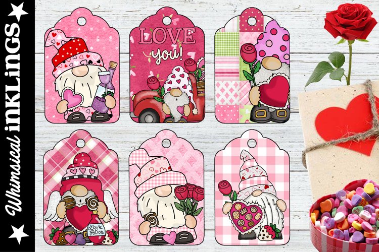 Valentines Day Gnome Printable Tags