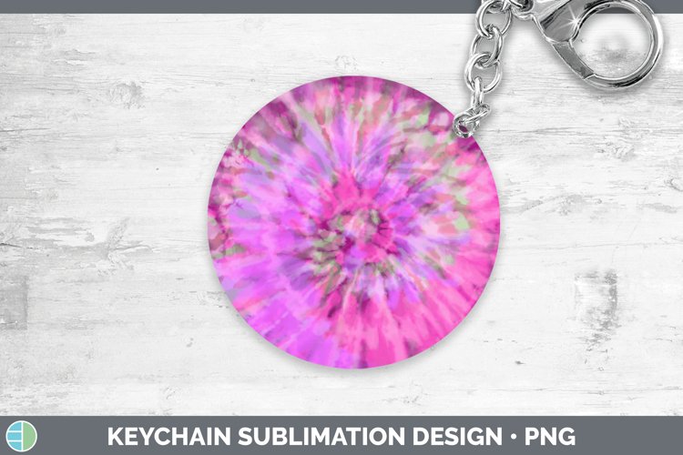 Variety Pack Tie-Dye Pink Keychain Sublimation Keyring Desig