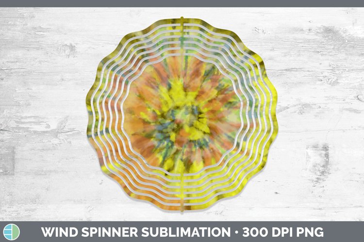 Variety Pack Tie-Dye Yellow Wind Spinner Sublimation Spinner
