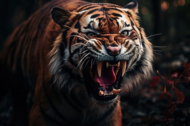 a tiger is angry and shows its fangs (2709832)