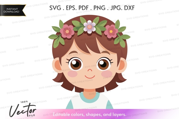 Young girl with flower crown (6479758)