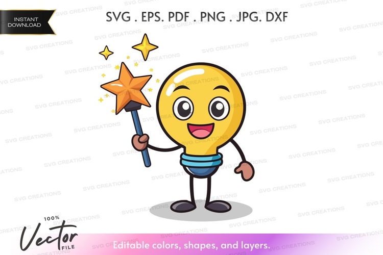 Magical light bulb with wand