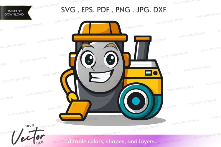 Camera robot silhouette clipart