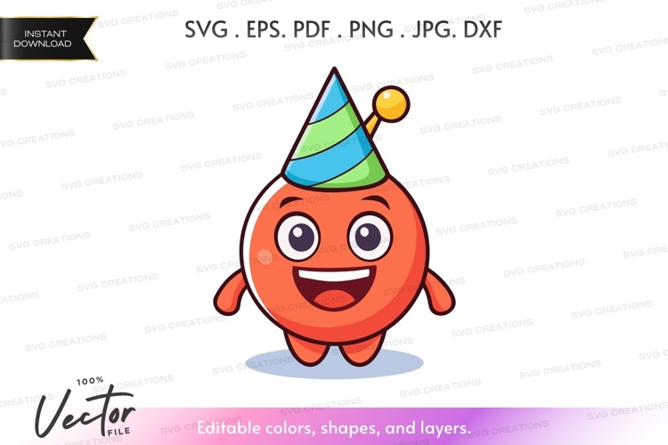 Happy tomato celebrating