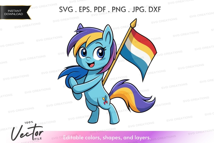 Rainbow dash vector silhouette (6519583)