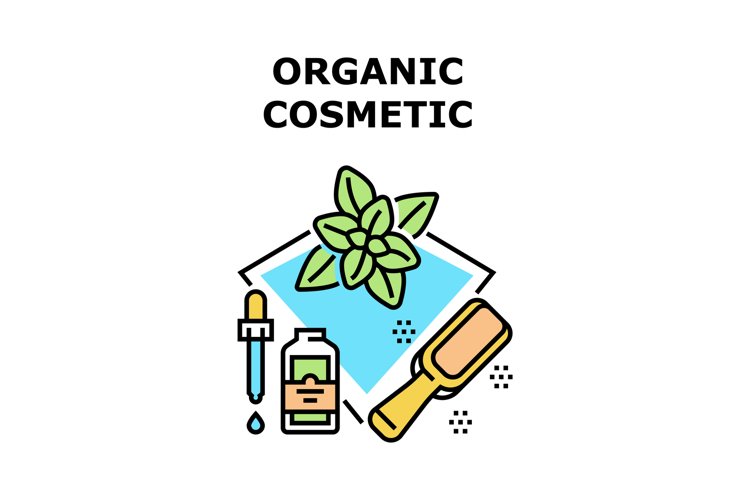 Organic Cosmetic Vector Concept Color Illustration (1790822)
