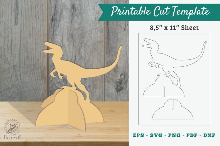 Velociraptor Printable Cut Template