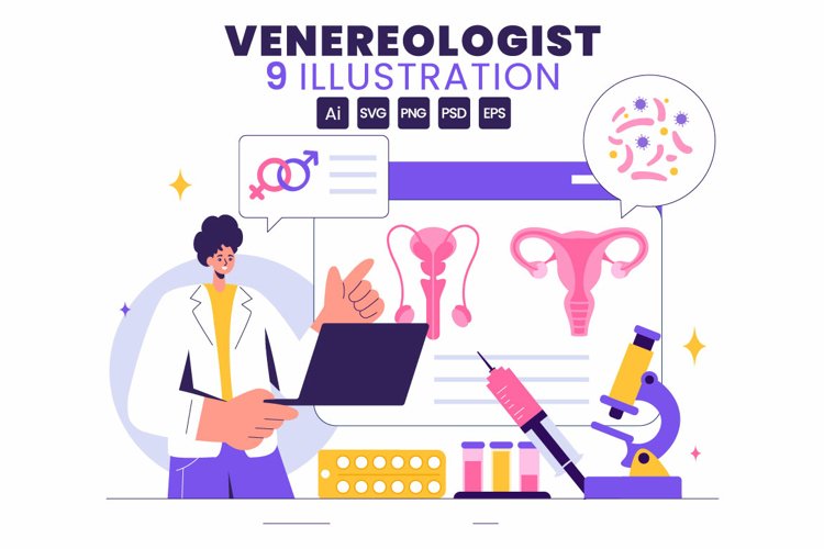 9 Venereologist Diagnostic Illustration
