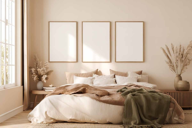 poster frame Mockup in home interior (6500022)