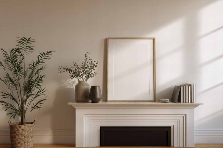 poster frame Mockup in interior (6518085)