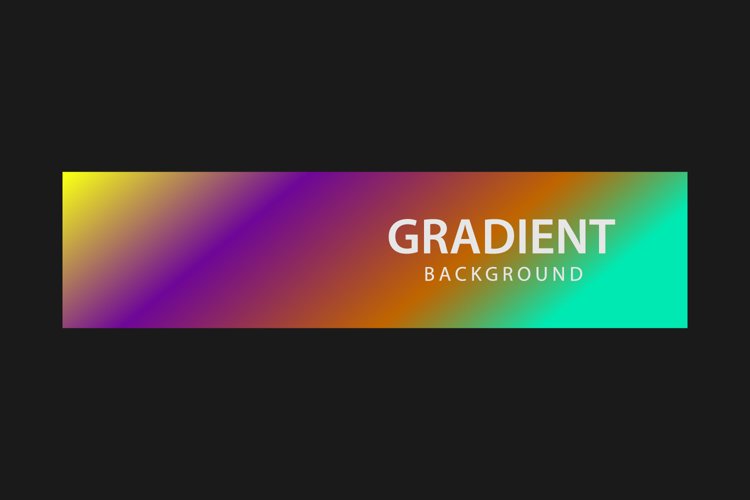 Vibrant gradient color horizontal banner template (3376725)