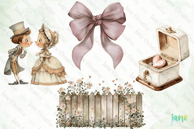 Victorian Valentine Clipart (6523403)