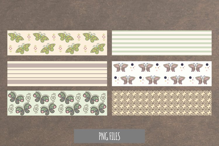 Vintage Art Deco Butterfly Seamless Pattern Stripe