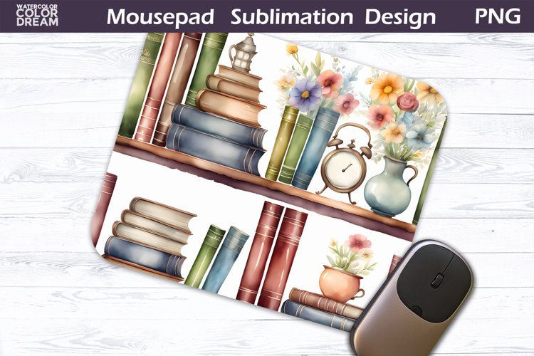 Books MousePad Sublimation | Book Lover Mouse Pad (2850555)