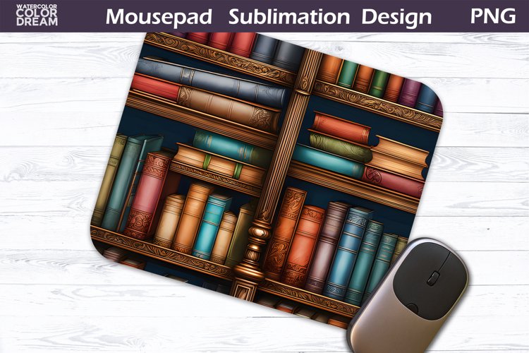 Books Mouse Pad Sublimation Design | Book Lover (2850602)
