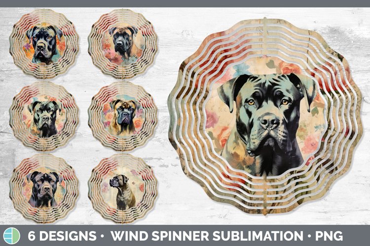 Vintage Cane Corso Dog Wind Spinner | Sublimation Spinner De