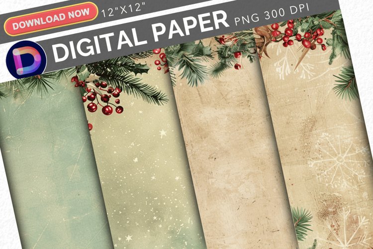 Vintage Christmas Digital Paper