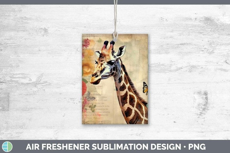 Vintage Decoupage Giraffe Air Freshener Sublimation Car Fres