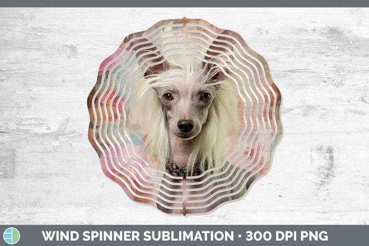 Vintage Dogs Hairless Chinese Crested Dog Wind Spinner Subli