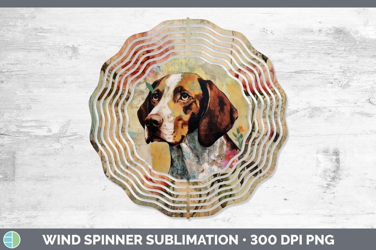 Vintage Dogs Shorthaired Pointer Wind Spinner Sublimation Sp