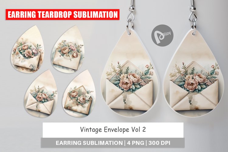 Teardrop earrings sublimation designs bundle