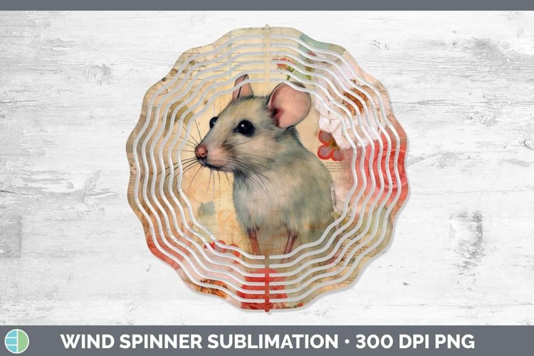 Vintage Farm Mouse Wind Spinner Sublimation Spinner Designs