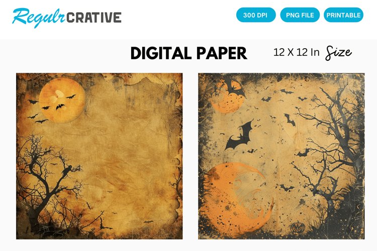 Vintage Halloween Digital Paper