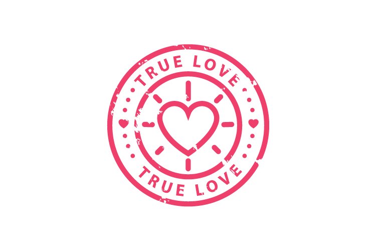 Vintage love stamp template design