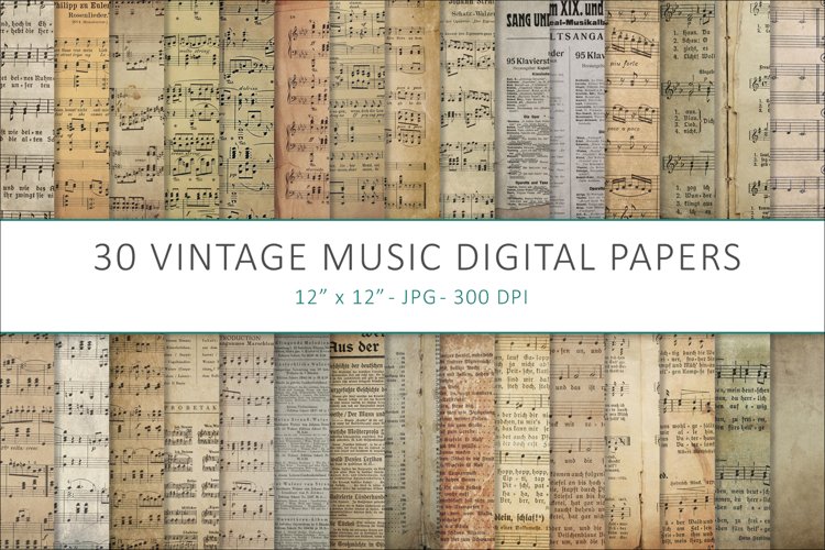 Vintage Music Digital Paper (2005300)