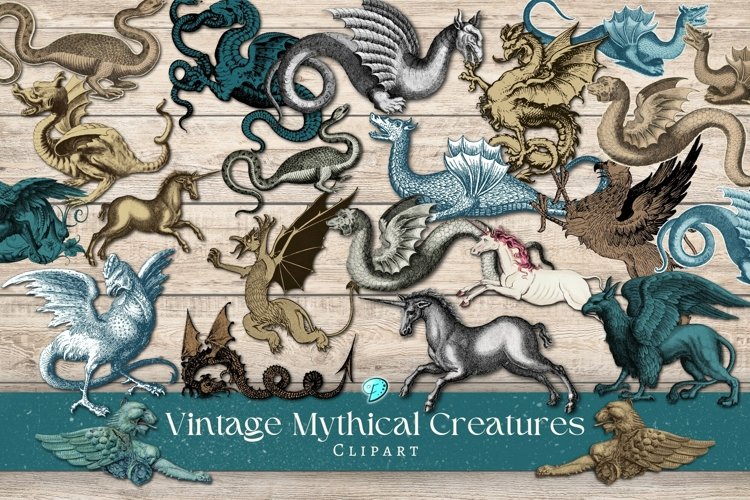 Vintage Mythical Creatures Clipart Vintage Mythical Creatures Clipart