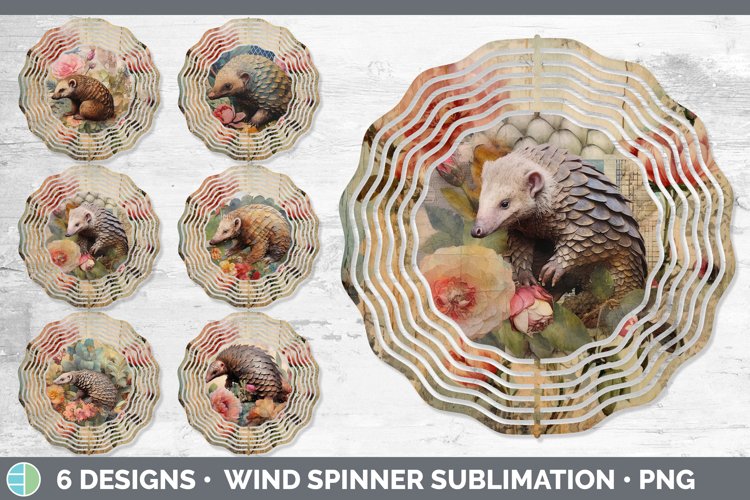 Vintage Pangolin Wind Spinner | Sublimation Spinner Designs