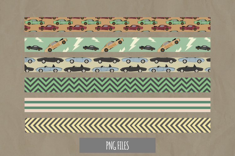 Vintage Racing Car Seamless Pattern Stripe