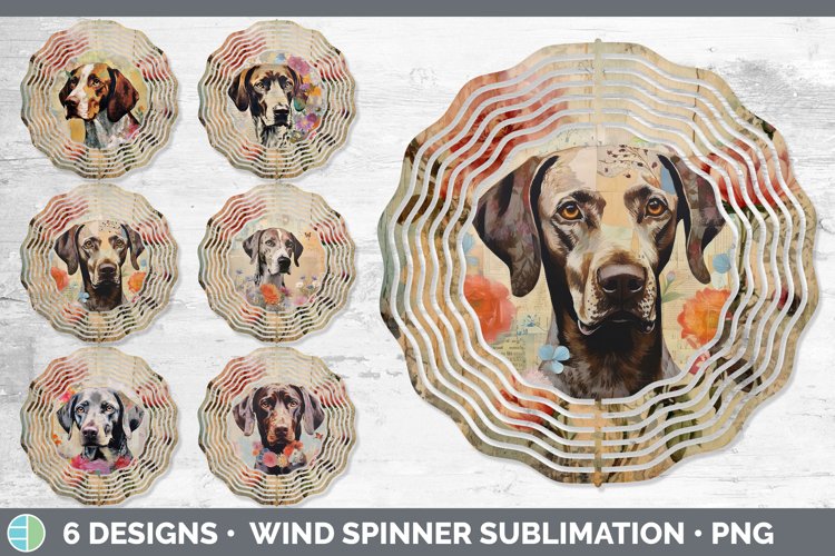 Vintage Shorthaired Pointer Dog Wind Spinner | Sublimation S