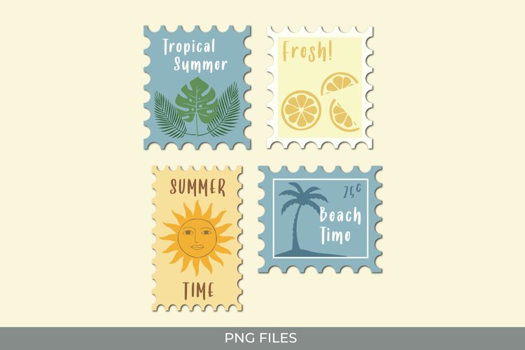 Vintage Summer Postage - Scrapbook Clipart
