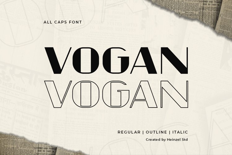 Vogan Typeface Font