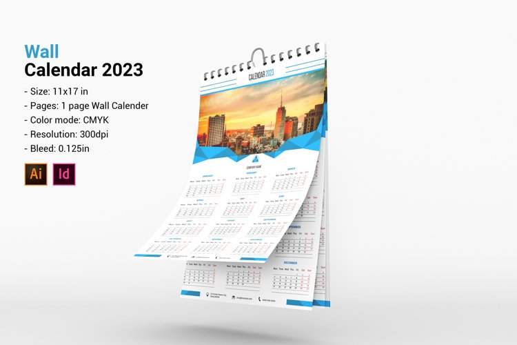Printable Wall Calendar 2023 (1032795)