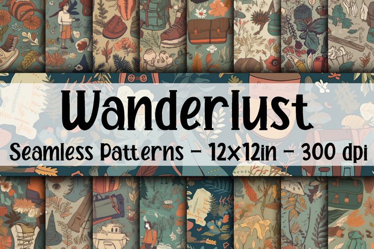 Seamless Wanderlust Digital Paper