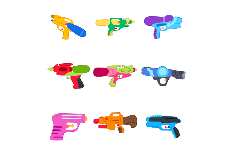 water gun toy set cartoon (6570798)