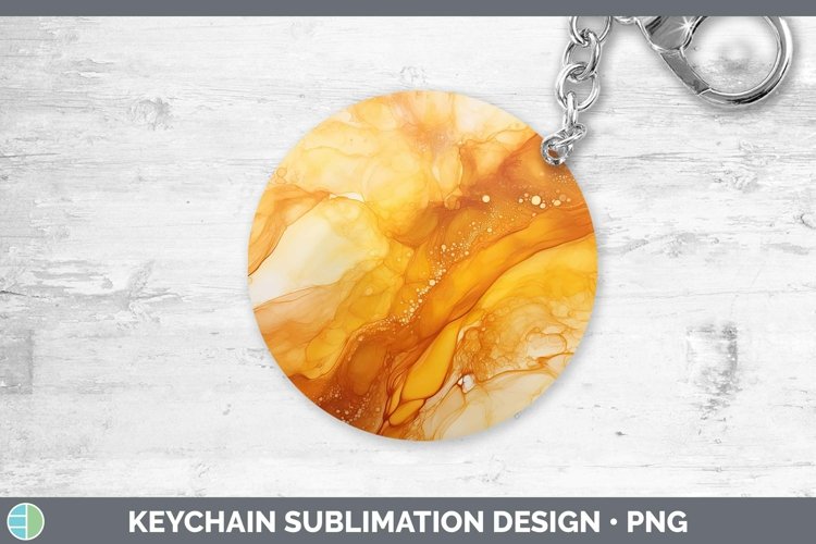 Watercolor Amber Keychain Sublimation Keyring Designs