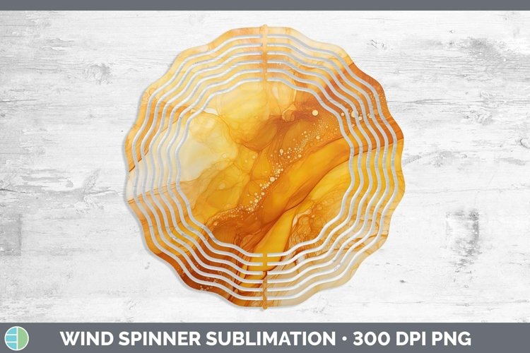 Watercolor Amber Wind Spinner Sublimation Spinner Designs